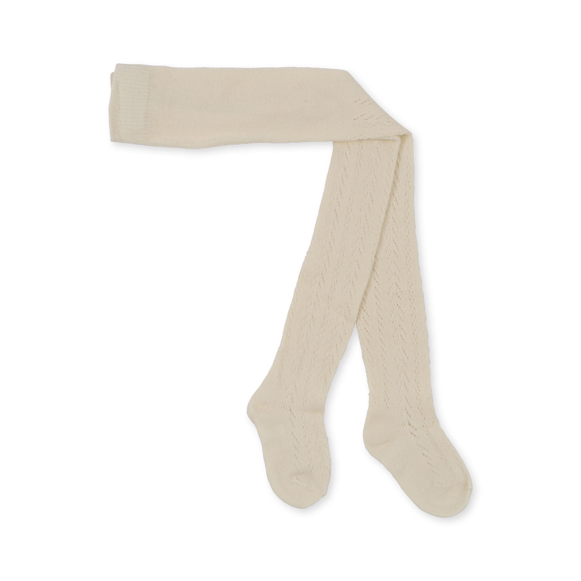 Collants en coton pointelle - white – kongessloejd.fr